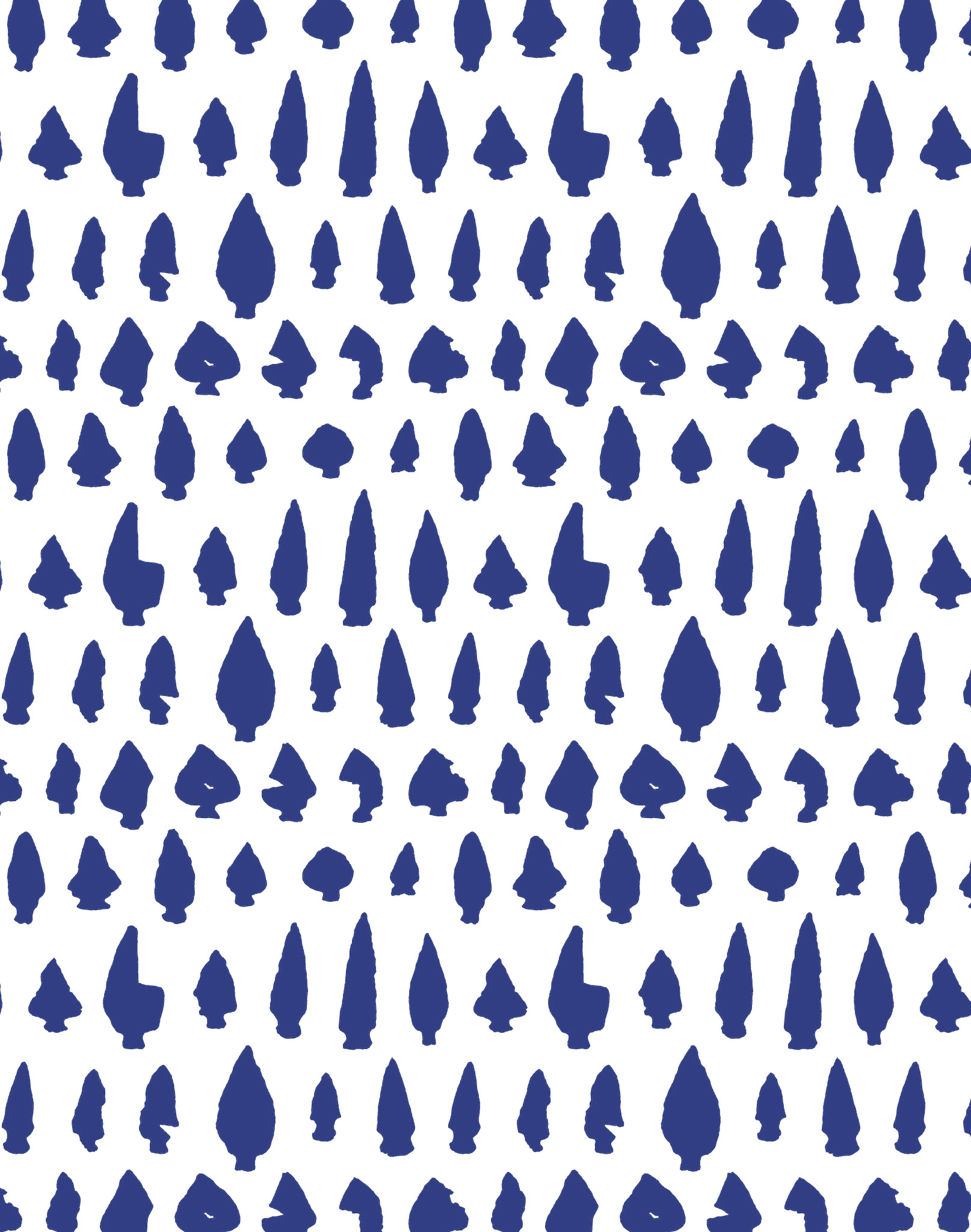 New York Arrowheads, China Blue on White – The Pattern Collective