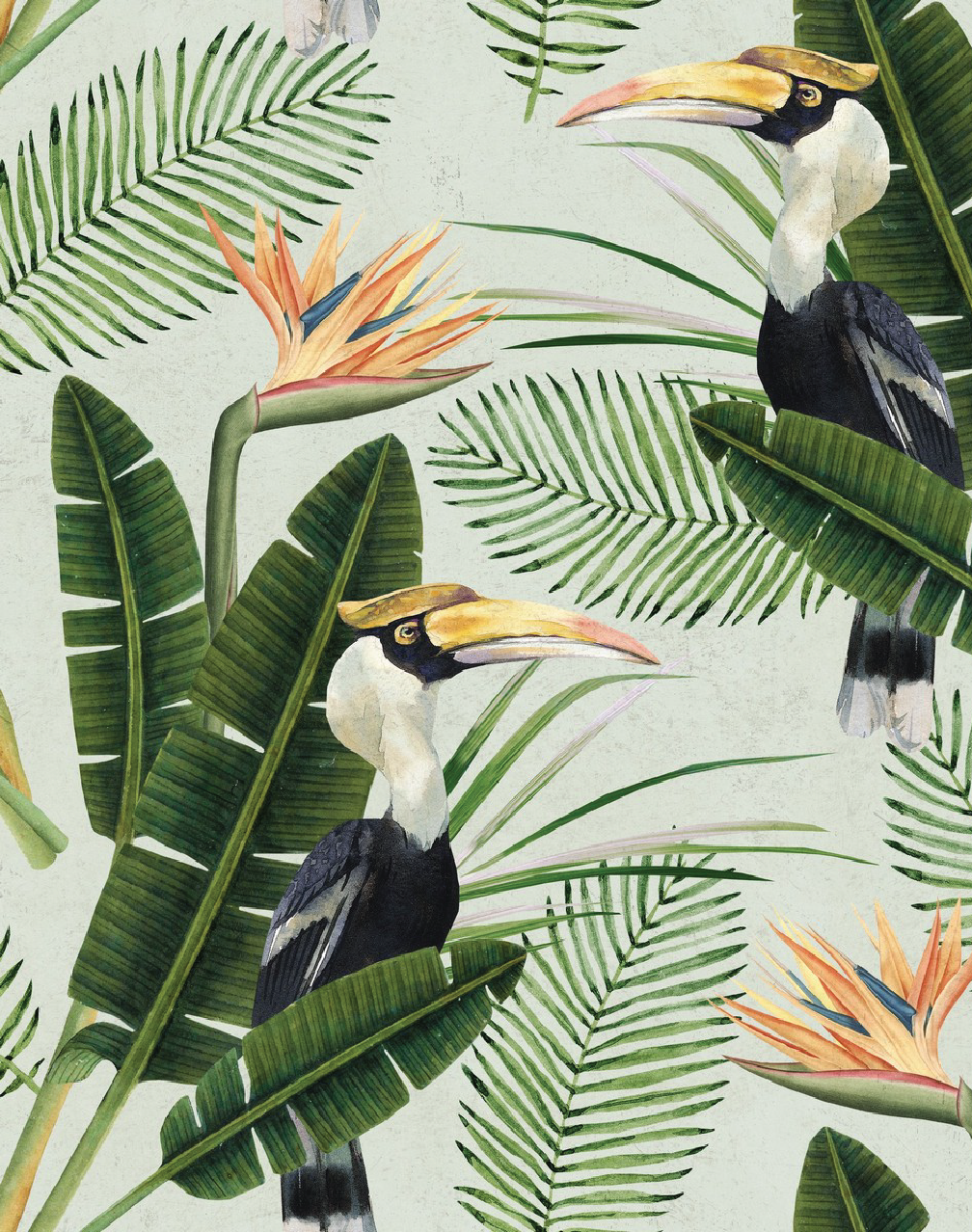 tropical bird patterns