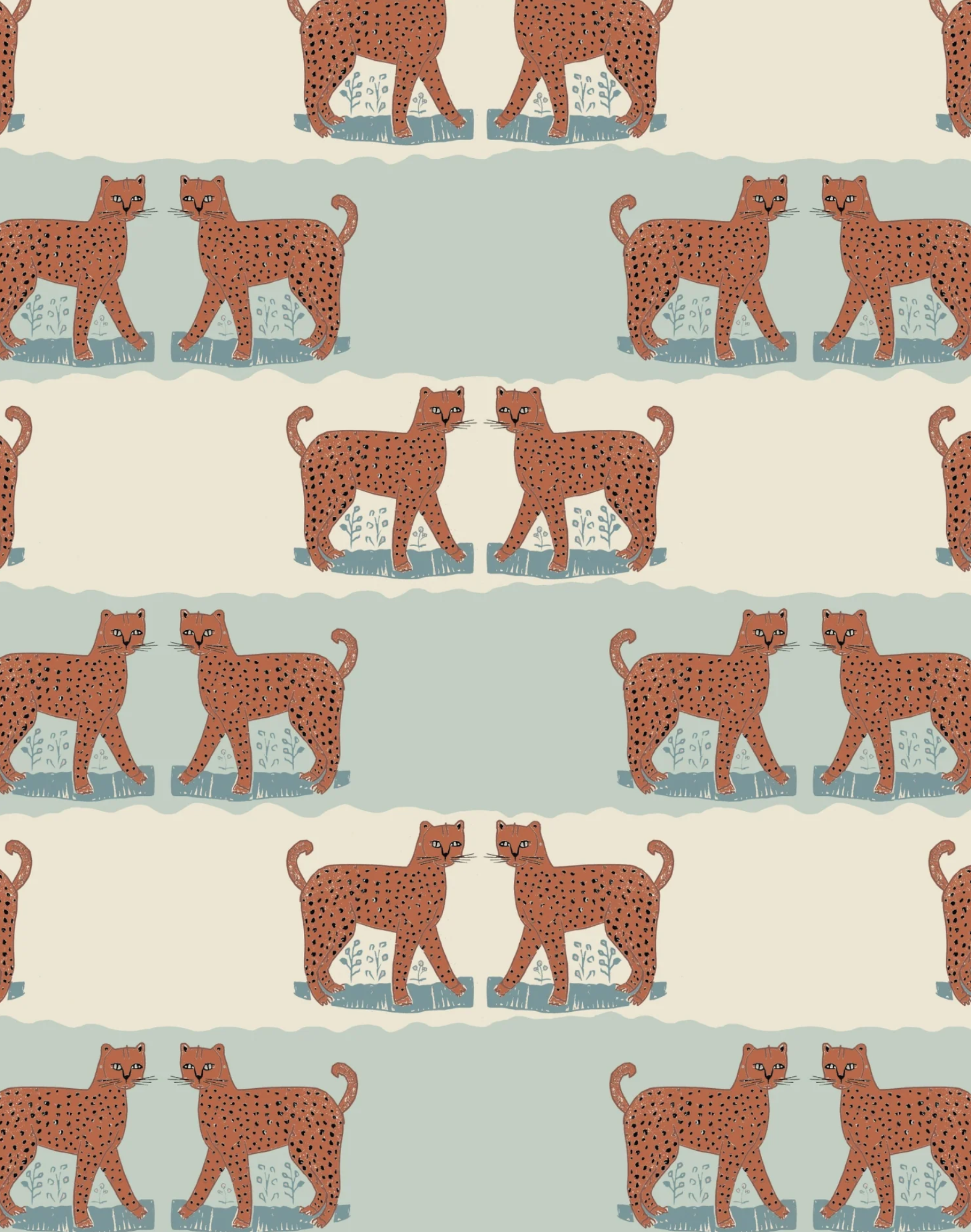 A Leopard Never Changes Its Spots, Blue – The Pattern Collective