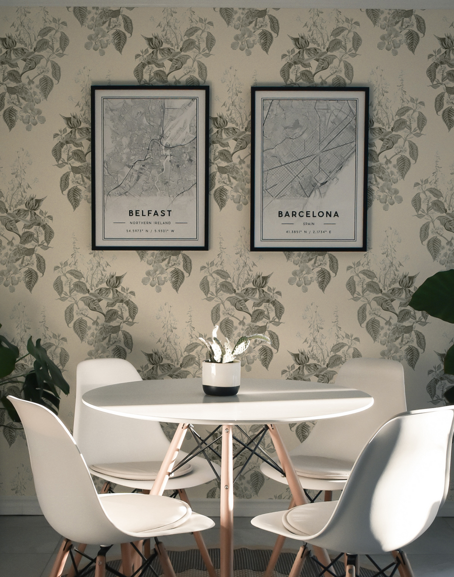 Aviary Isle, French Grey – The Pattern Collective