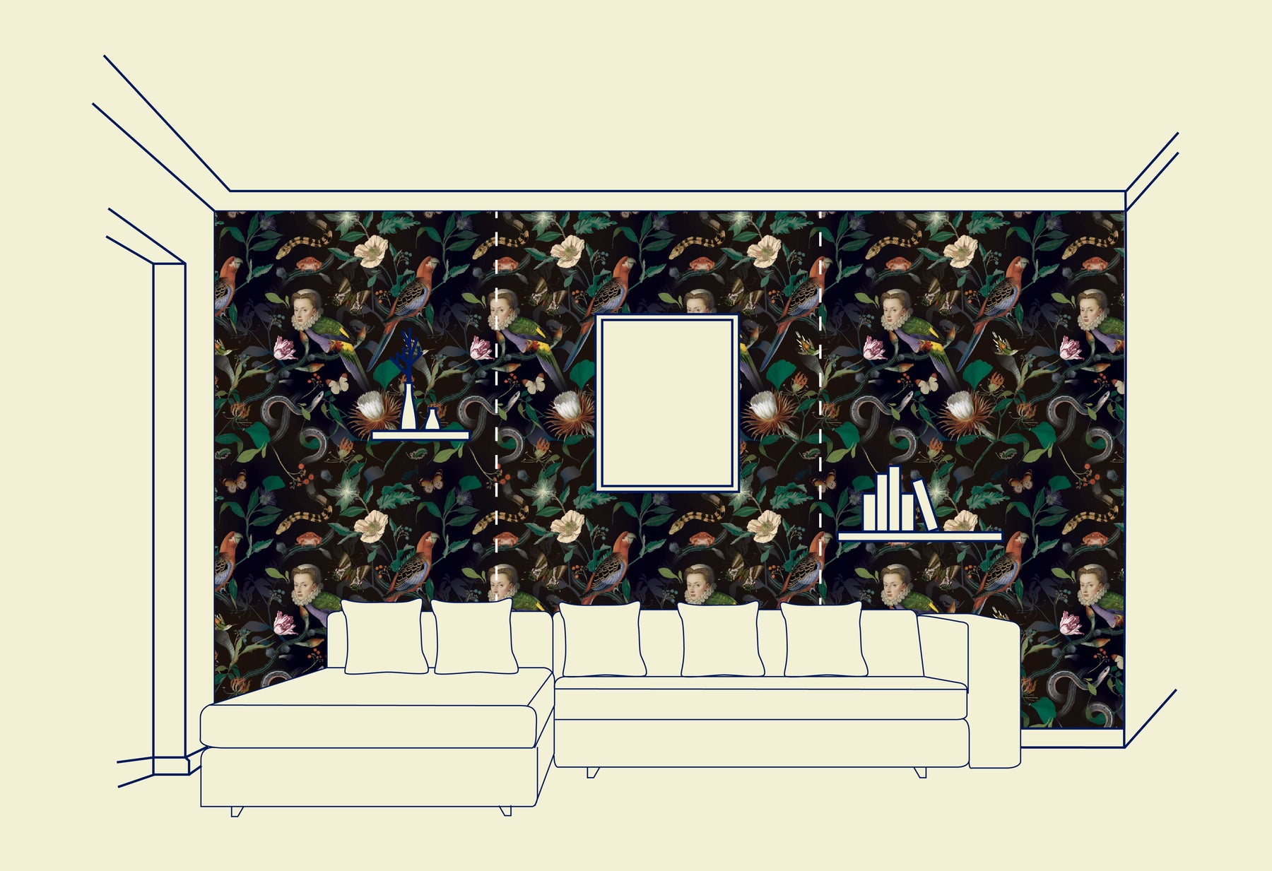 Botanical Night Wallfabric – The Pattern Collective