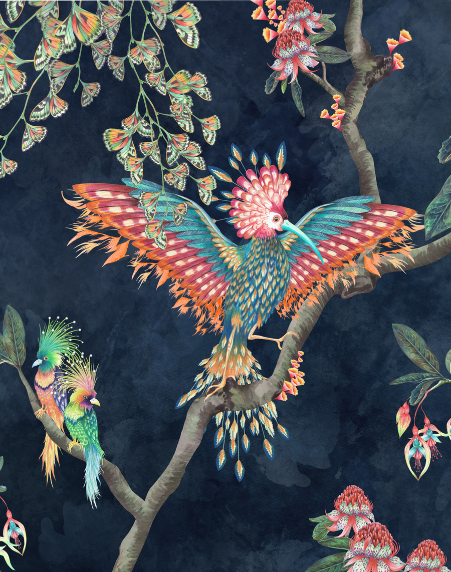 BIRDS IN PARADISE MIDNIGHT – The Pattern Collective