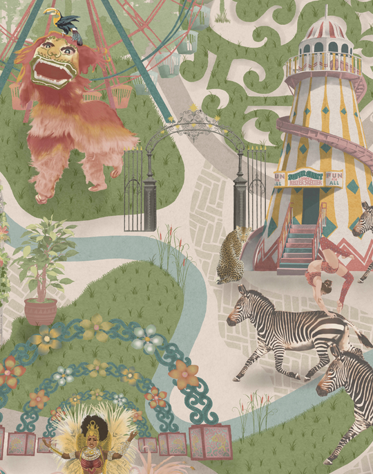 CARNIVAL MAP GRASS GREEN – The Pattern Collective