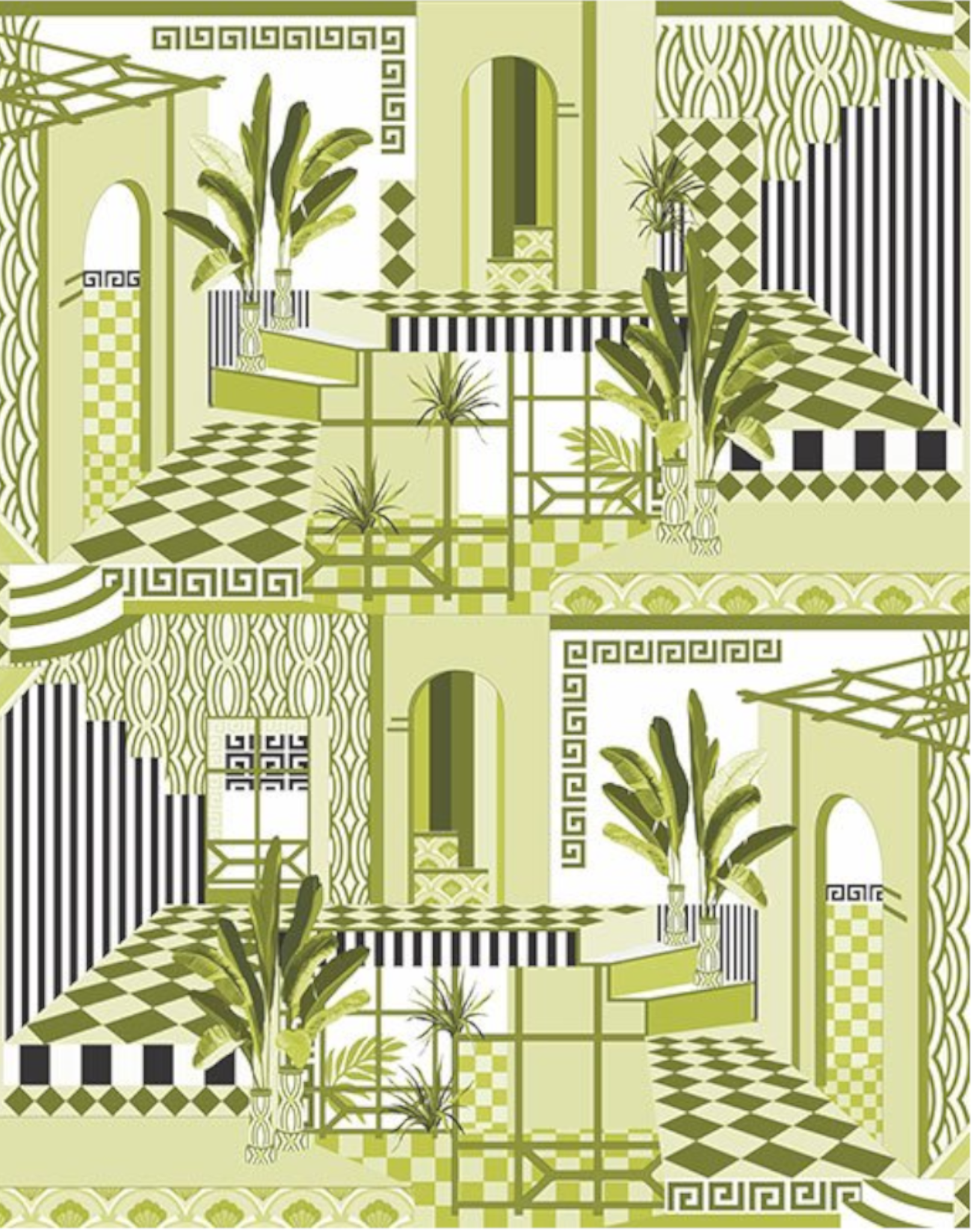 Chatelaine Mural, Chartreuse – The Pattern Collective