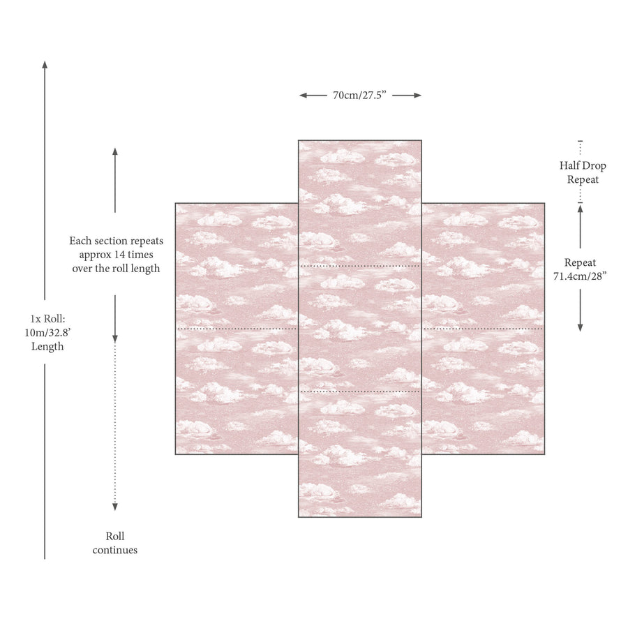 Clouds, Pink – The Pattern Collective