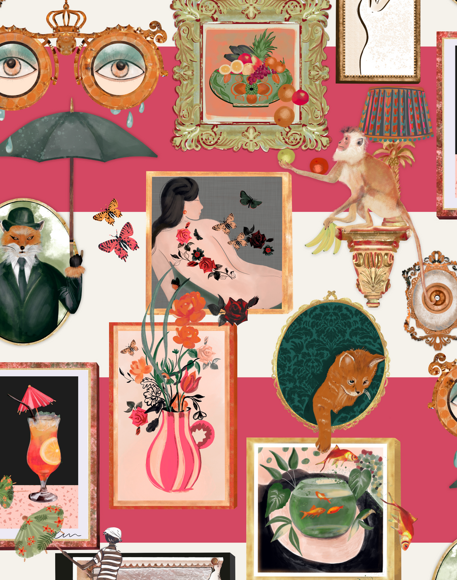 CONNECTING FRAMES CERISE – The Pattern Collective