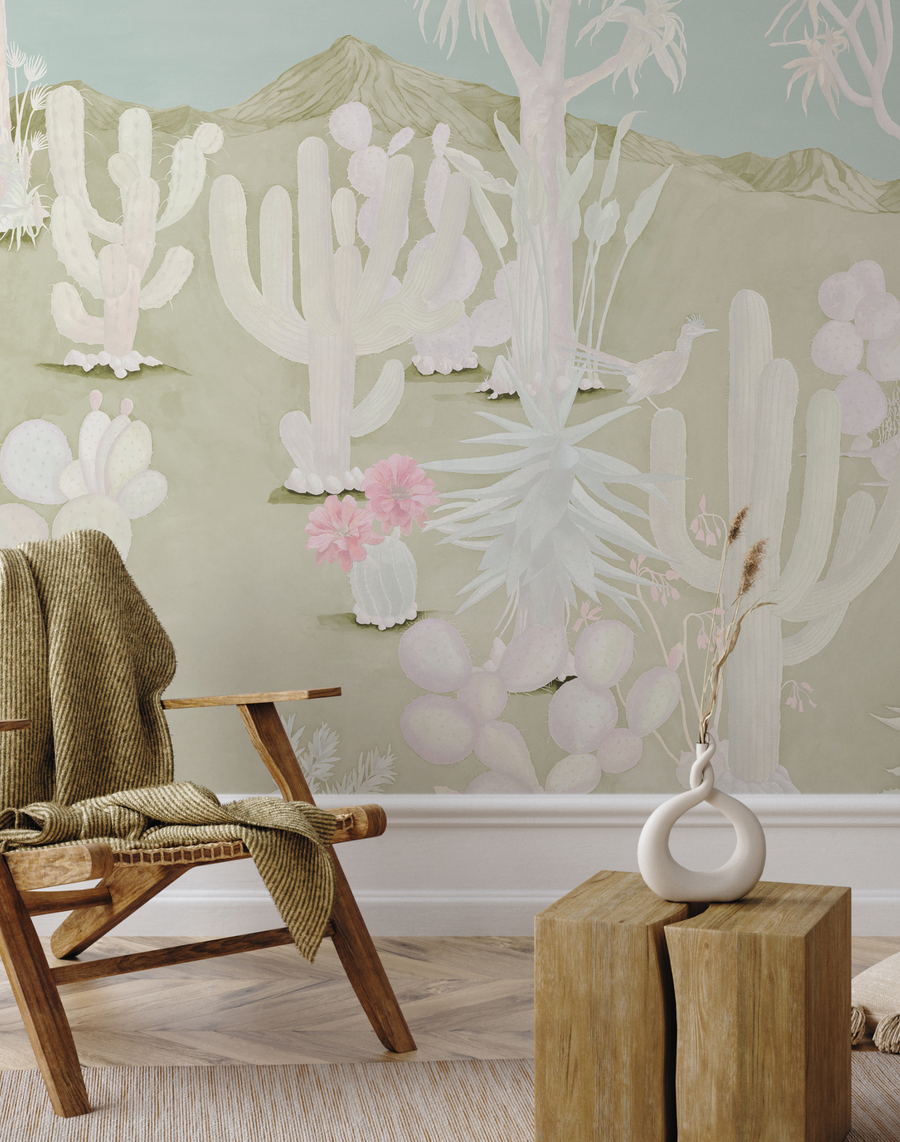 Desert Mural, Green Sand – The Pattern Collective