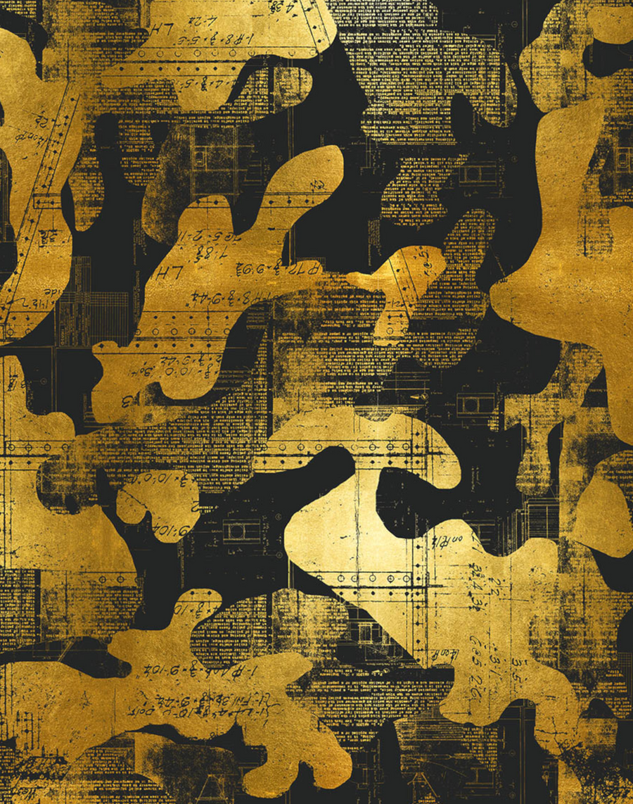 Escape, Gold on Black – The Pattern Collective