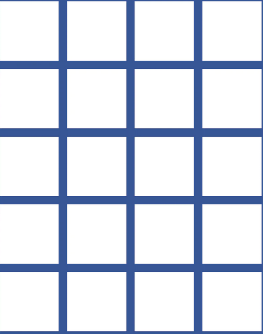 Grid - Small Bold, Line: Blue | Background: White – The Pattern Collective
