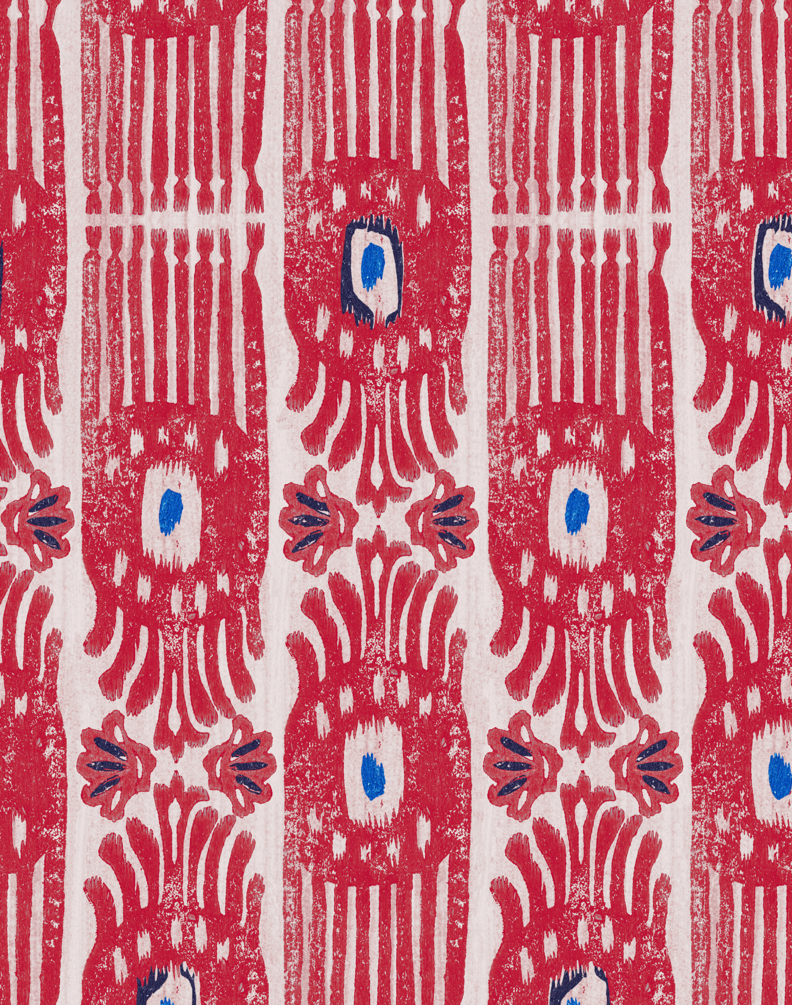 Ikat Raspberry Ripple – The Pattern Collective
