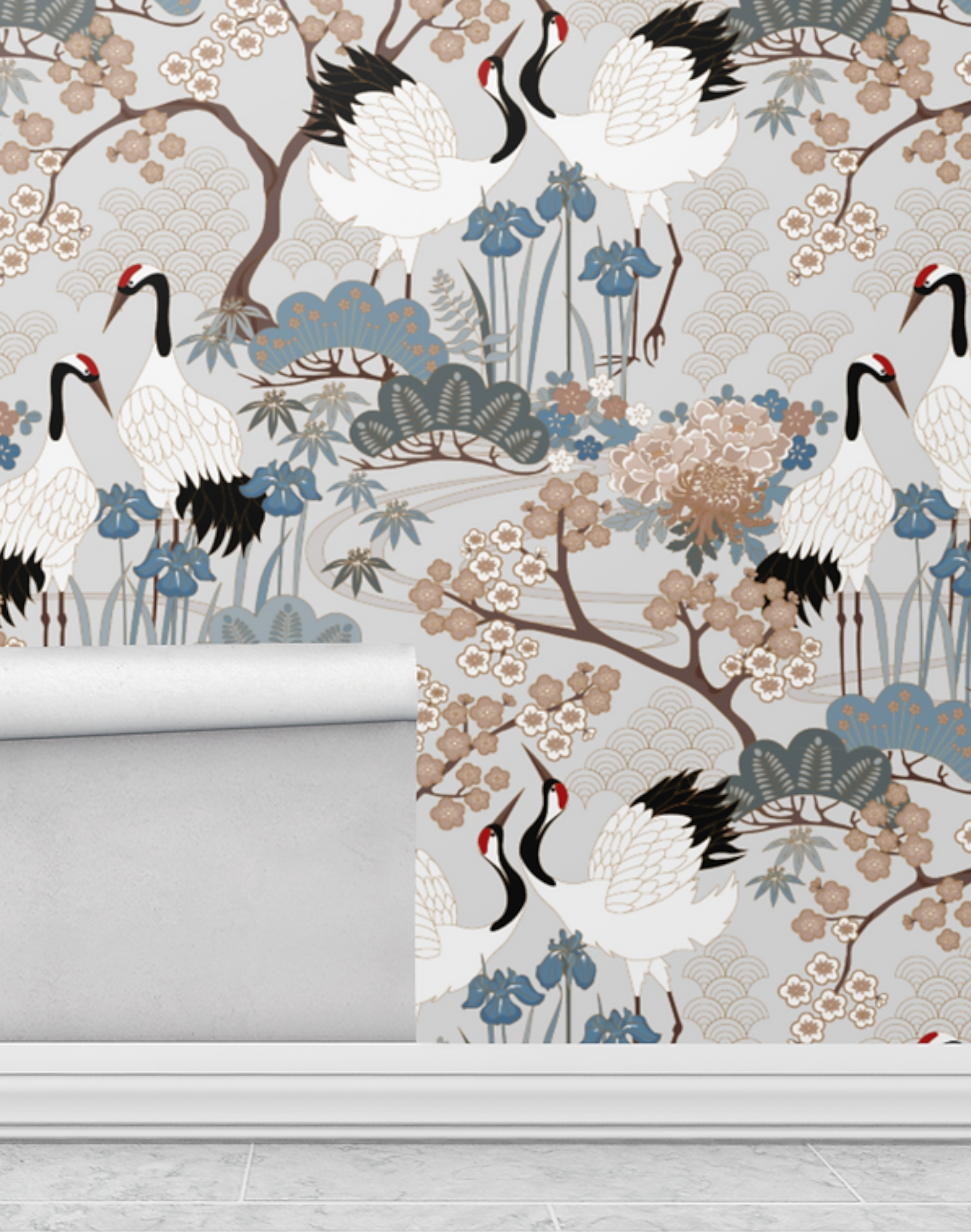 Japanese Garden, Gray – The Pattern Collective