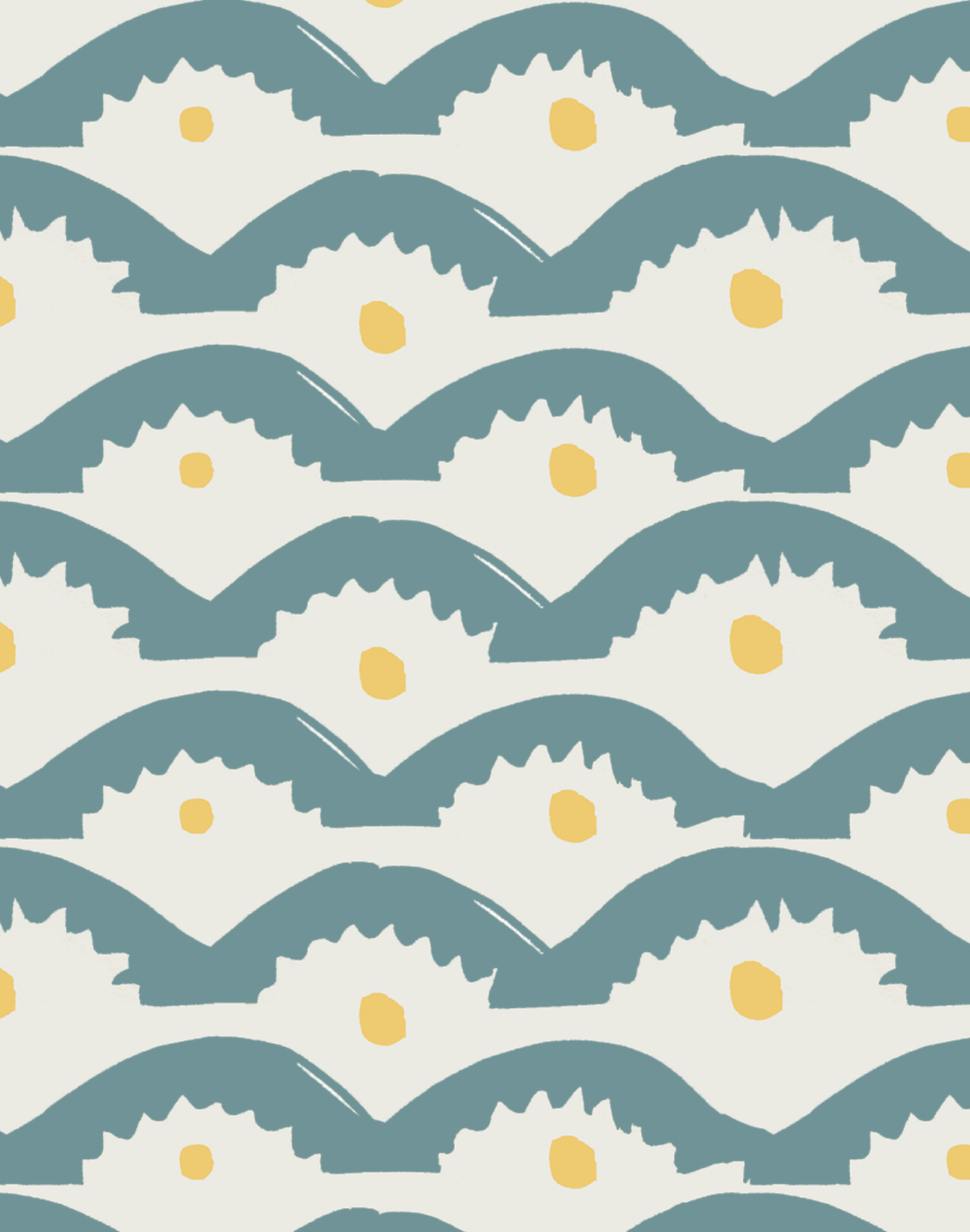 Wiggly Squiggly, Blue and Yellow - LARGE SCALE – The Pattern Collective