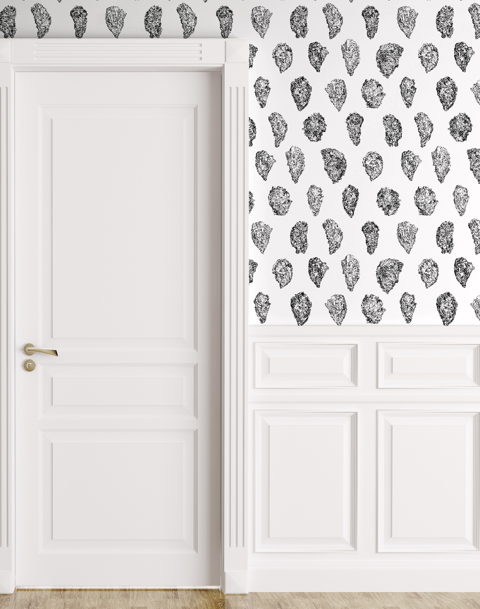 Oysters, Black on White – The Pattern Collective