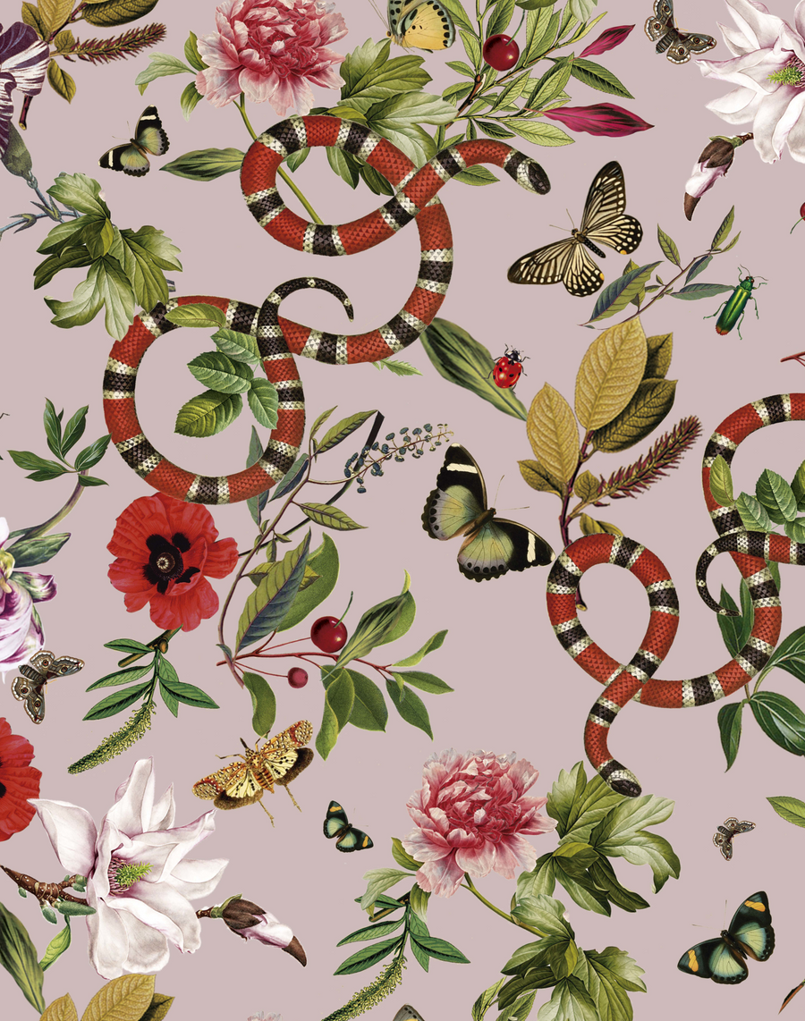 Pink Serpent Wallfabric – The Pattern Collective