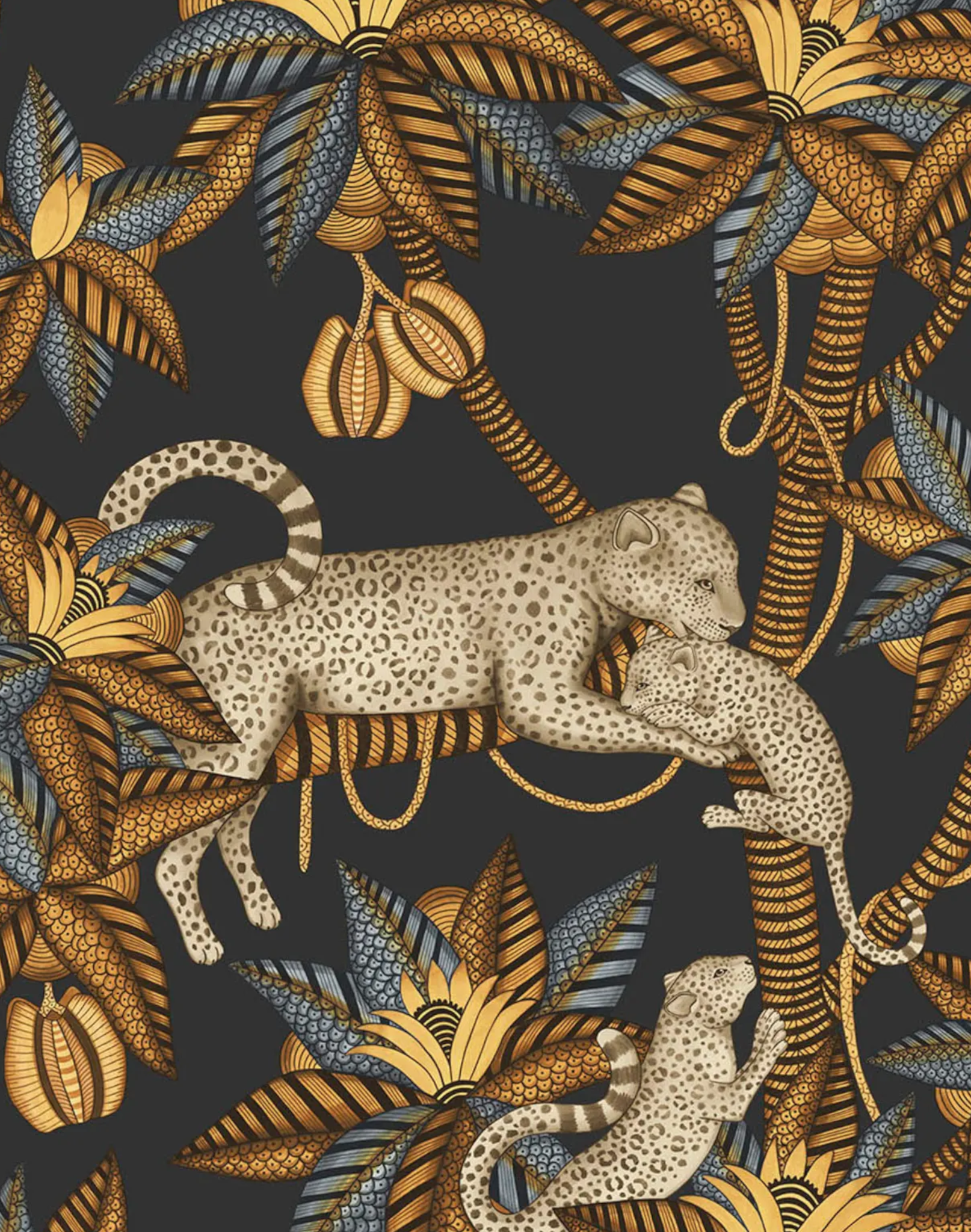 Satara, Burnt Orange & Sand on Black 119/3017 – The Pattern Collective