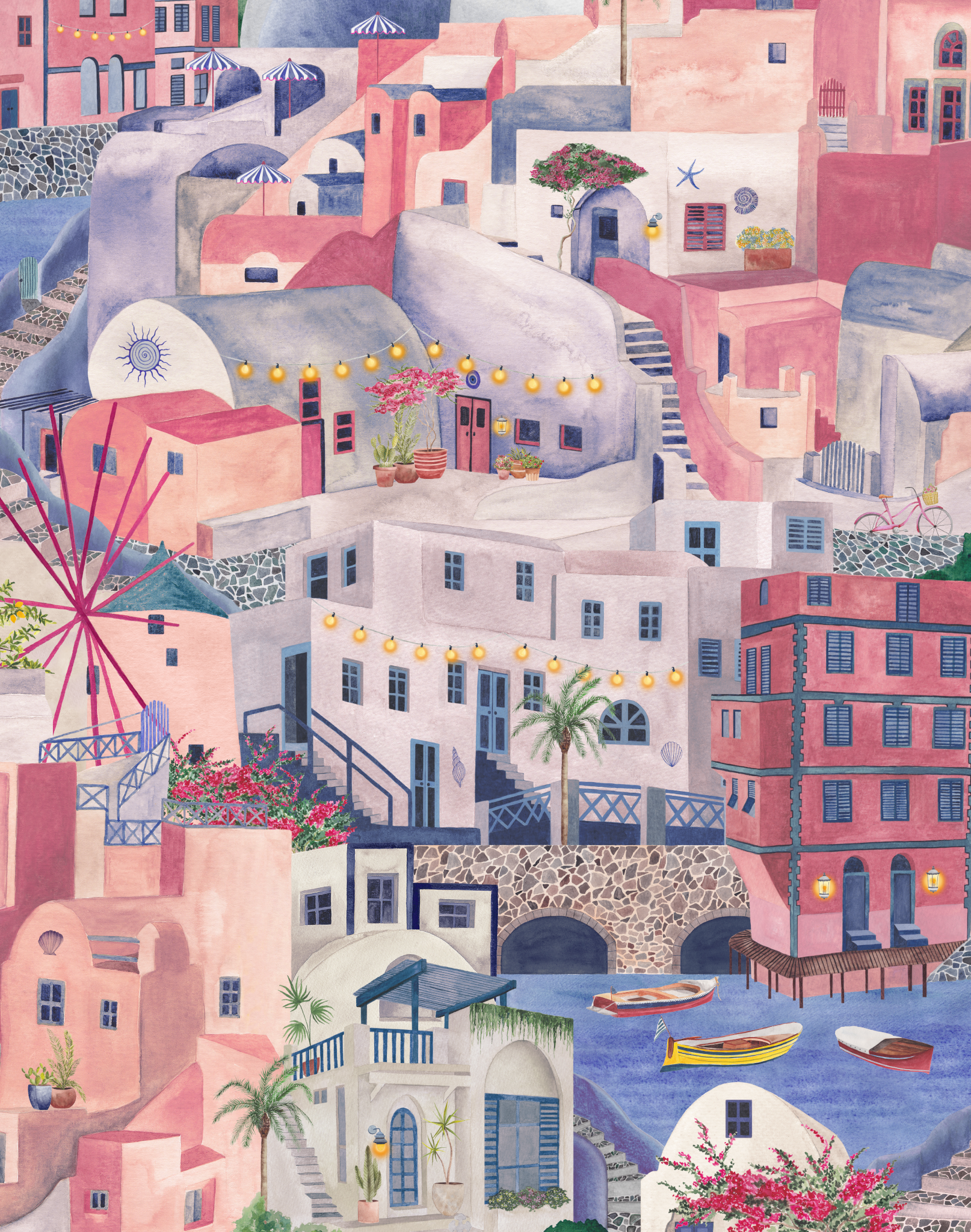 THE MEDITERRANEAN, LAVENDER ROSE – The Pattern Collective