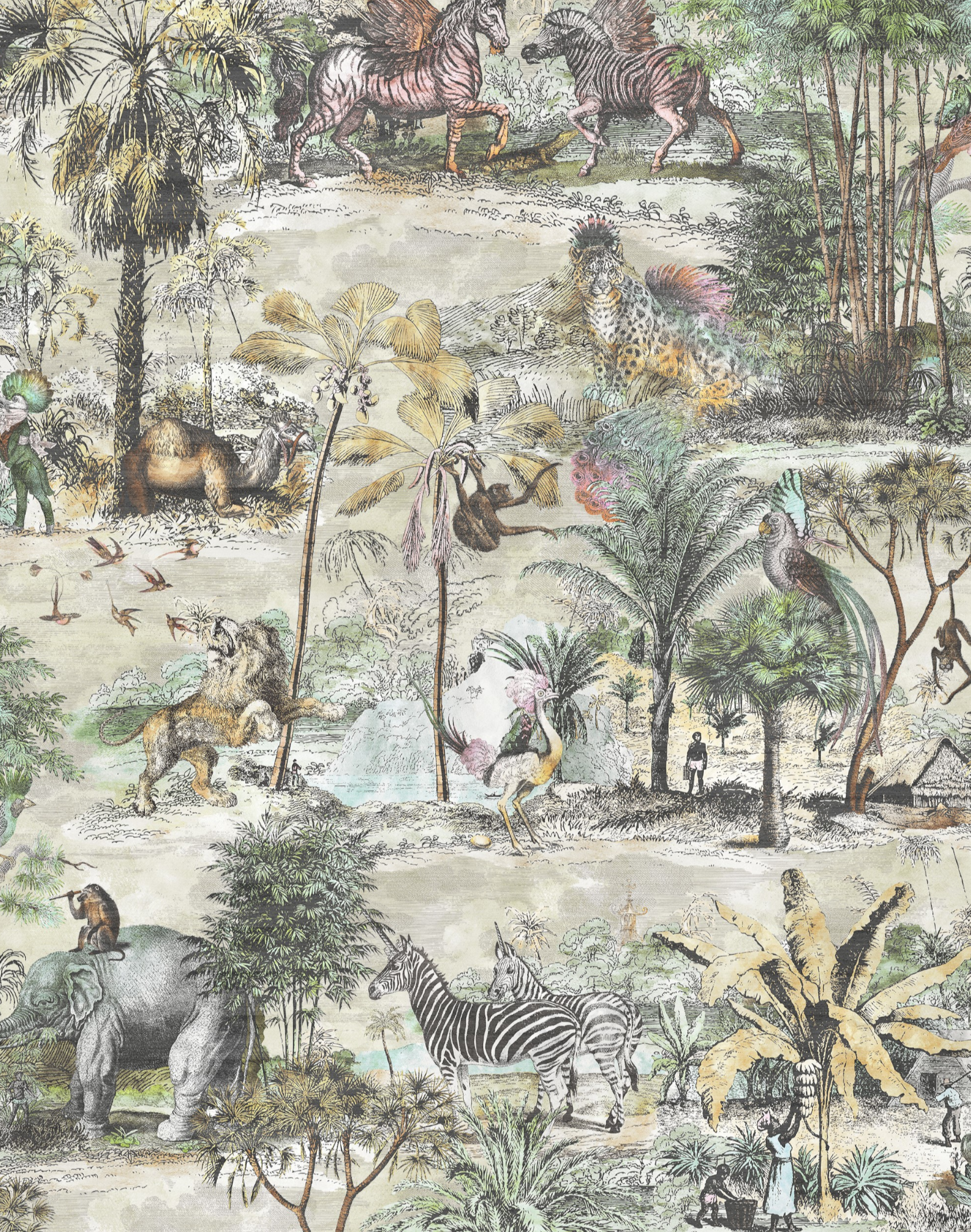 ANIMAL ISLANDS BAMBOO GREEN – The Pattern Collective