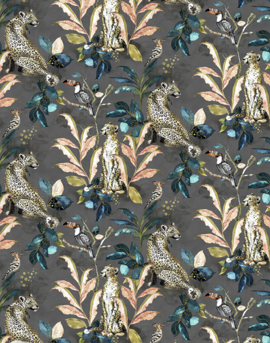 Cheetah, Charcoal – The Pattern Collective