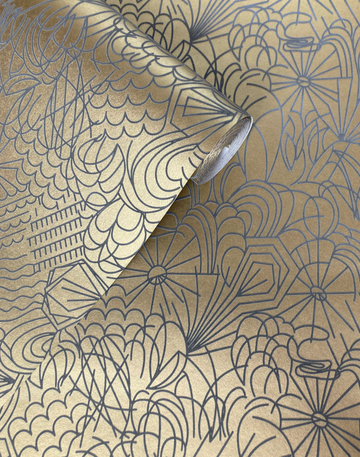 Pop, Grey Flock/Gold Lustre – The Pattern Collective