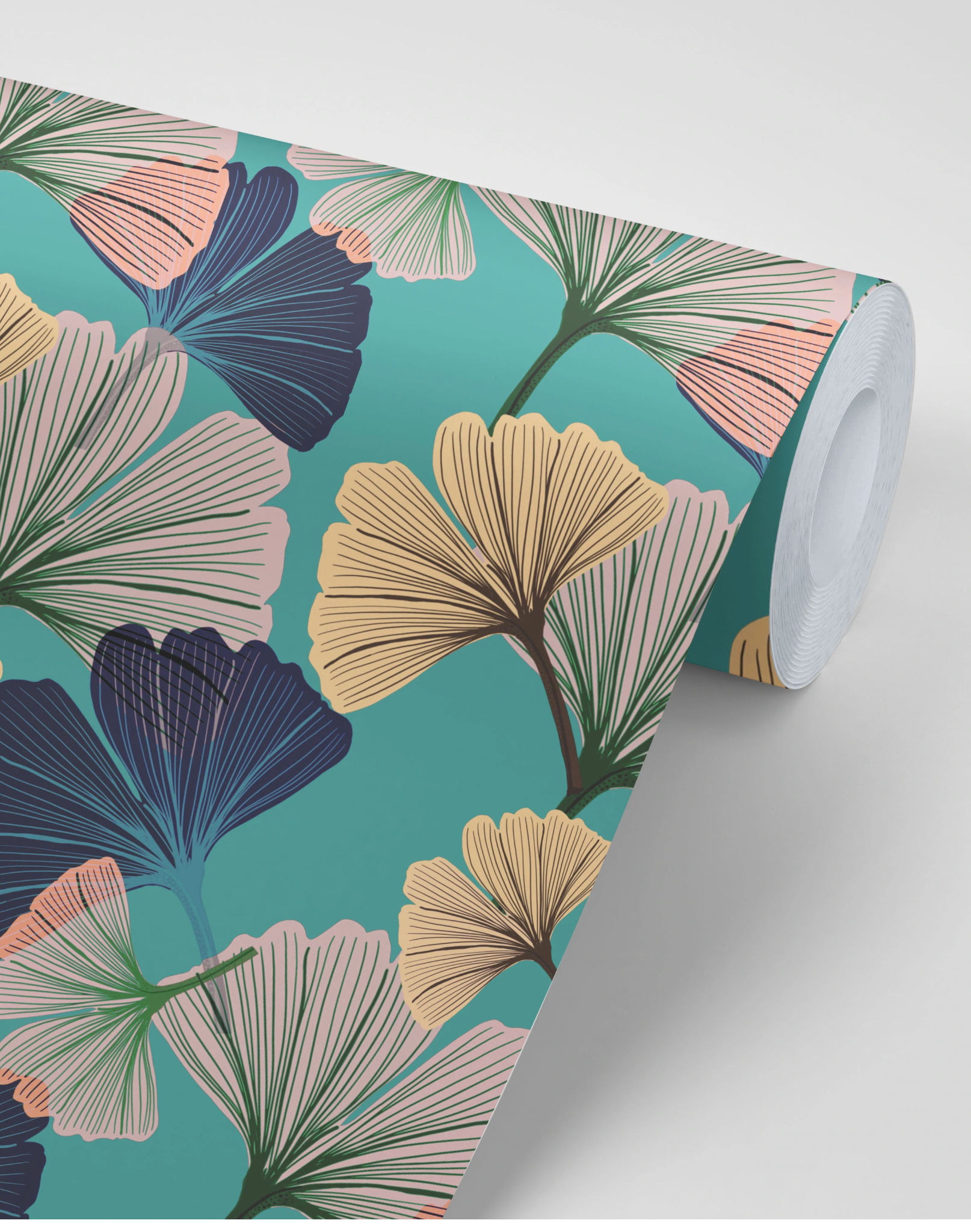 Ginkgo, Blue – The Pattern Collective