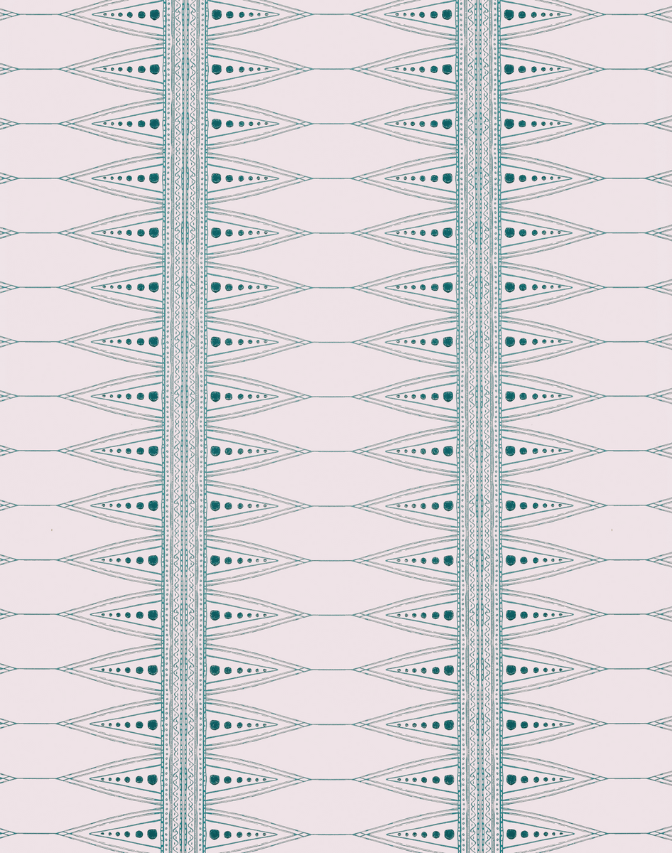 Indian Stripe, Pink & Teal – The Pattern Collective