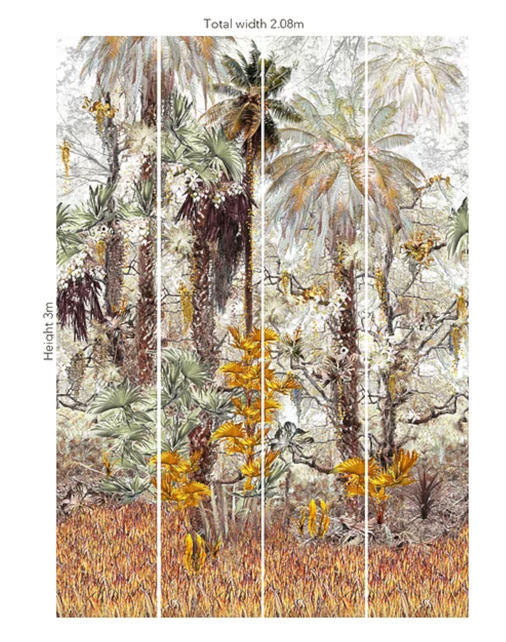 Jungle Mural, Gold – The Pattern Collective