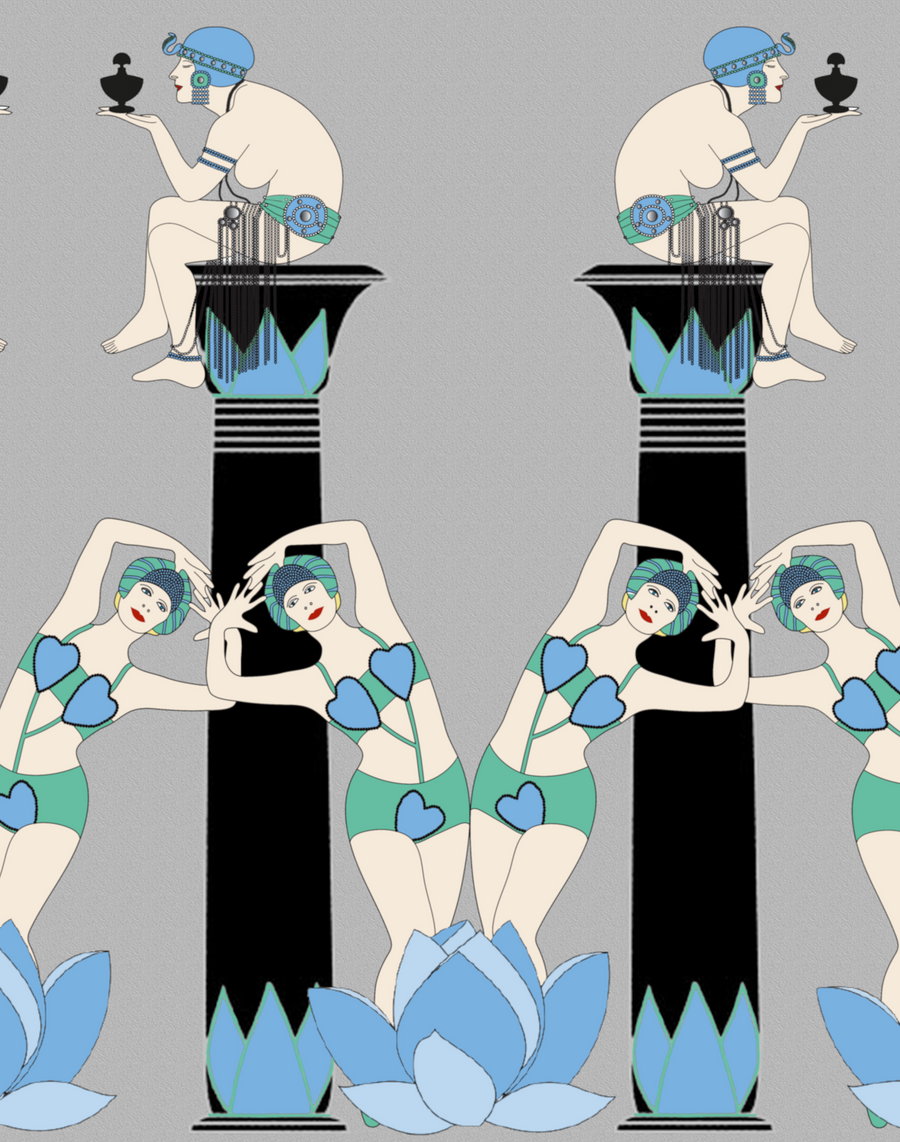 Lotus Girls, Blue – The Pattern Collective