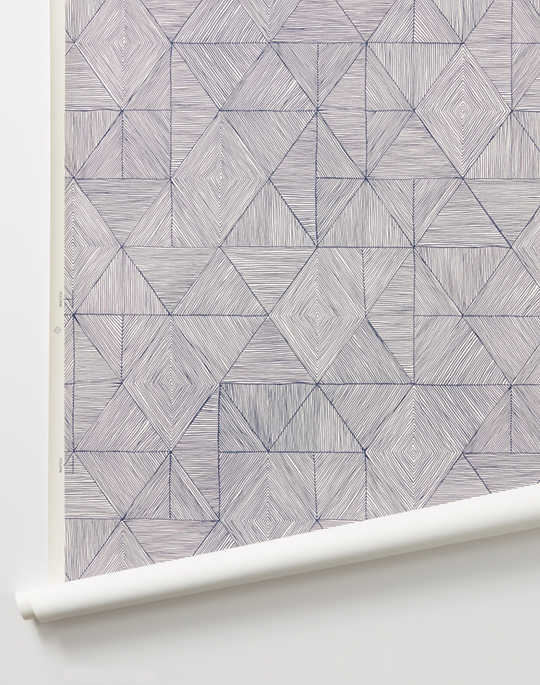 Mica, Blue on Off White – The Pattern Collective