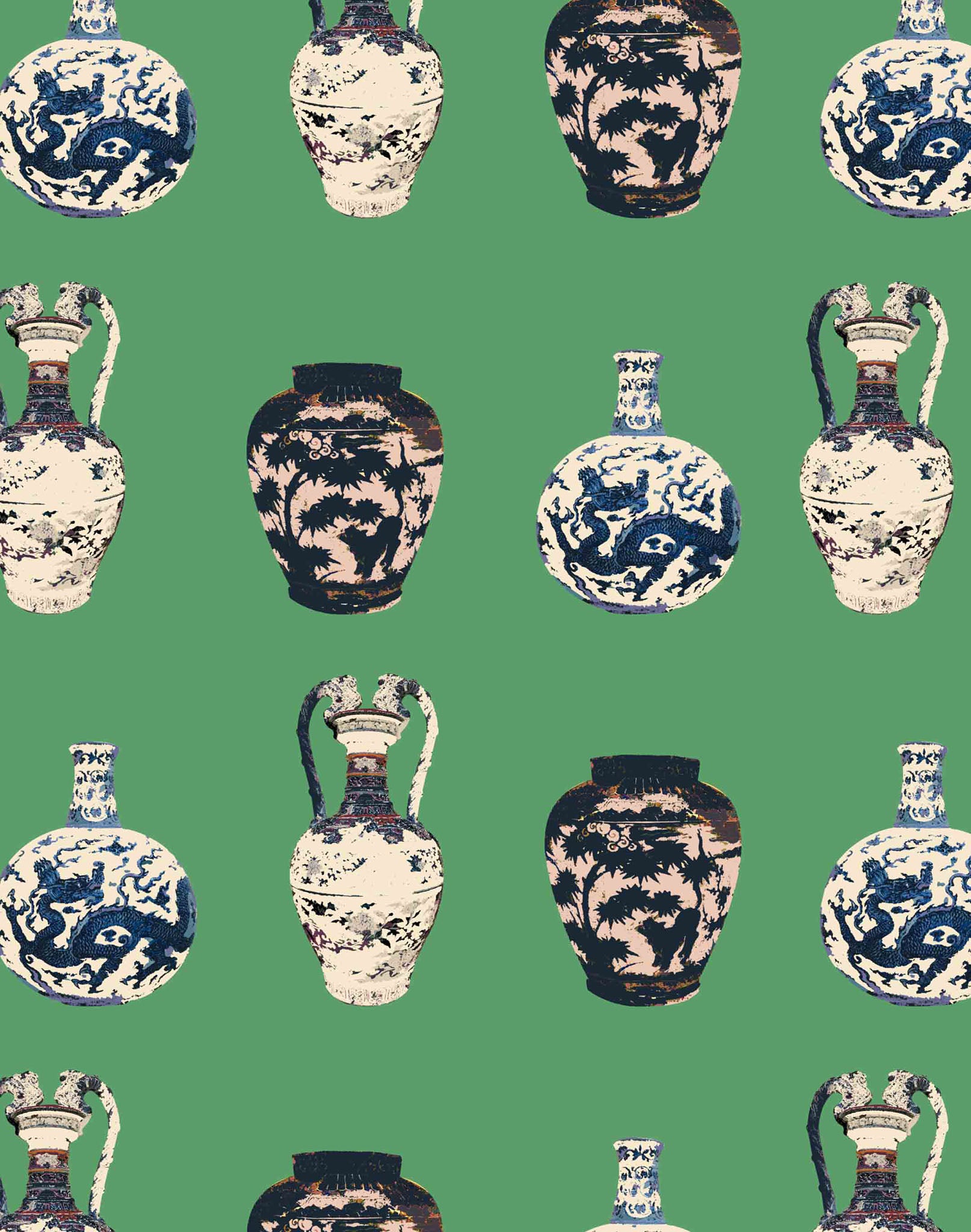 Chinese Vase, Spring Green – The Pattern Collective