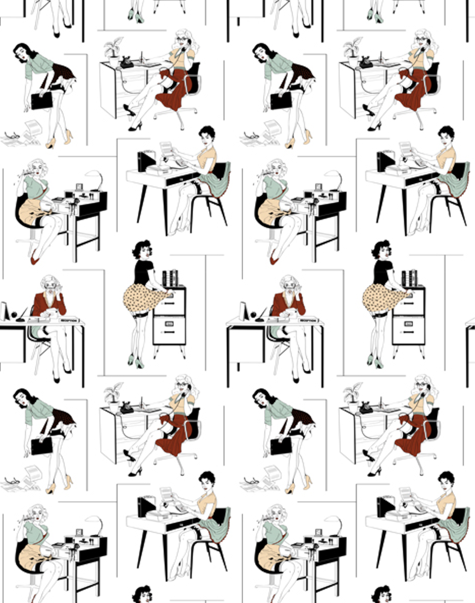 Office Etiquette Wallpaper – The Pattern Collective