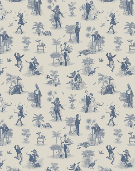 Safari Soiree, Heron Blue – The Pattern Collective