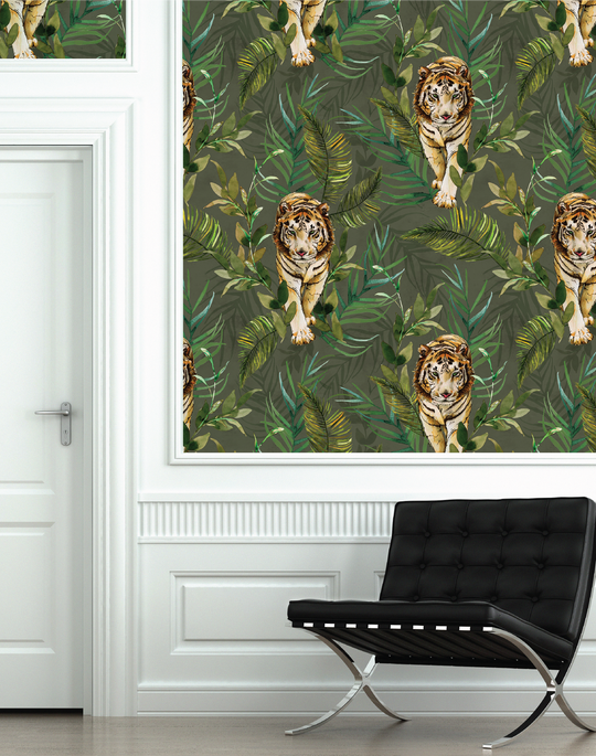 Tiger Tiger, Green – The Pattern Collective